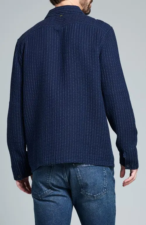 Billy Reid Pin Dot Cotton Dobby Overshirt