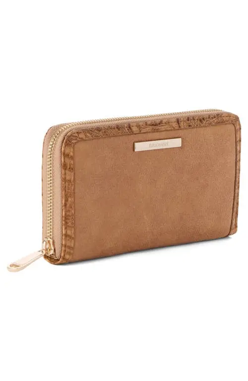 Brahmin Suri Leather Zip Wallet - Tan