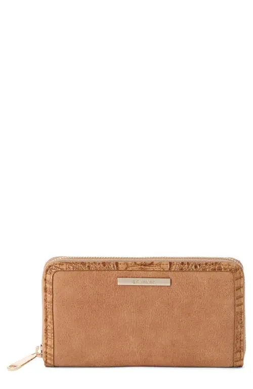 Brahmin Suri Leather Zip Wallet - Tan
