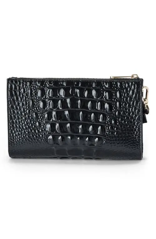 Brahmin Croc-embossed Leather Wristlet