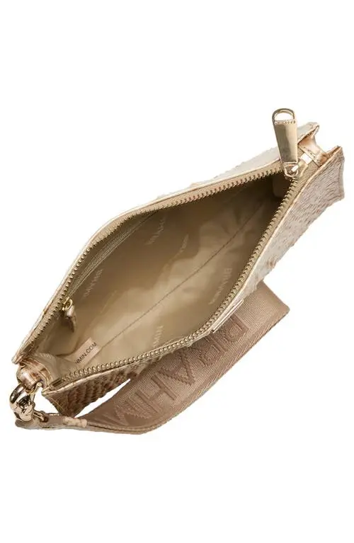 Brahmin Croc-embossed Leather Wristlet