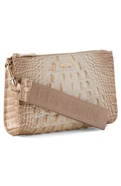 Brahmin Croc-embossed Leather Wristlet
