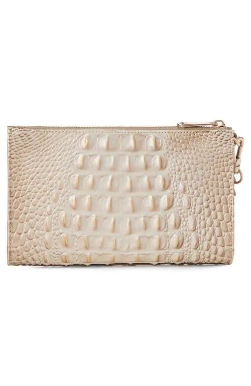 Brahmin Croc-embossed Leather Wristlet