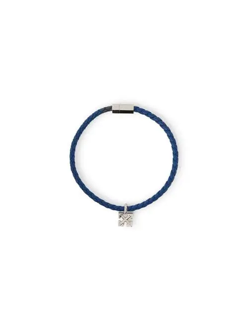 Off-White Arrow Leather Bracelet - Silver