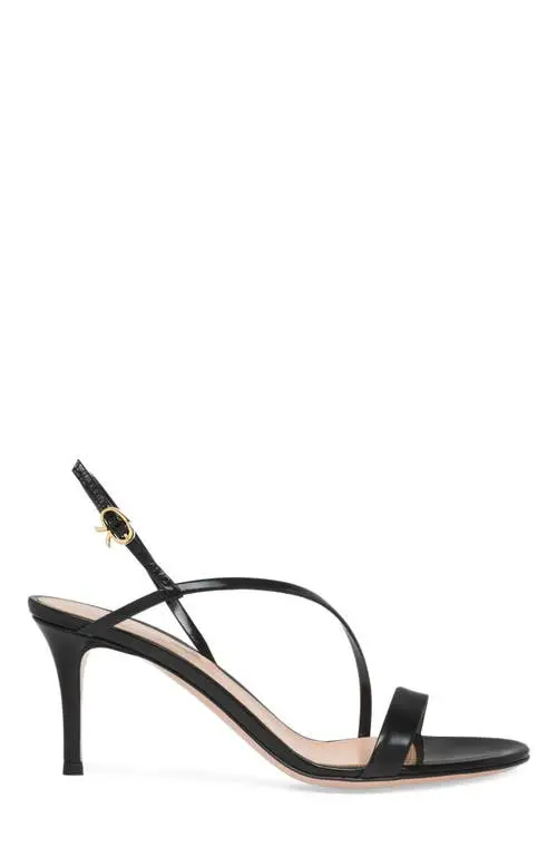 GIANVITO ROSSI Manhattan 70 Sandal - Black Leather