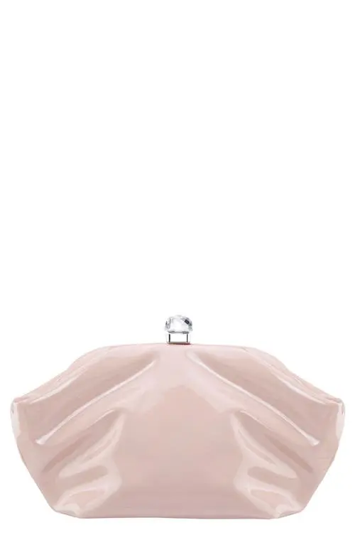 Nina Lyric Faux Leather Clutch - Beige