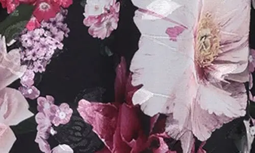 Alex Evenings Floral Burnout Chiffon Cocktail Dress