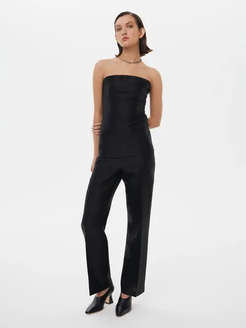 ALAS Tailored Silk-wool Corset Top