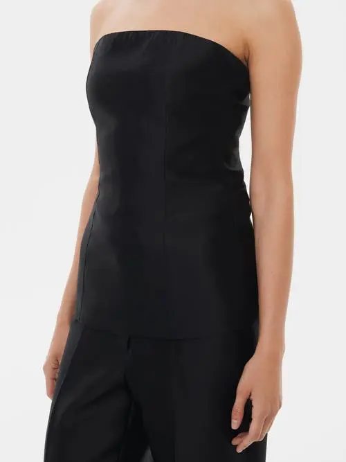 ALAS Tailored Silk-wool Corset Top