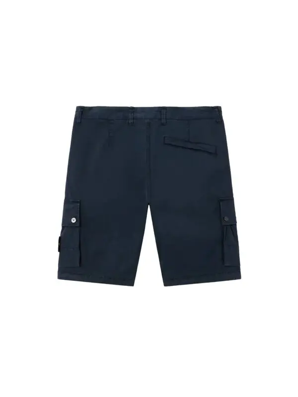 Stone Island Bermuda Shorts With Logo - Blue