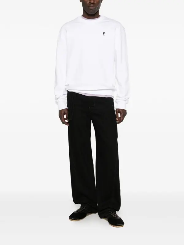 AMI Paris De Coeur Sweatshirt - White