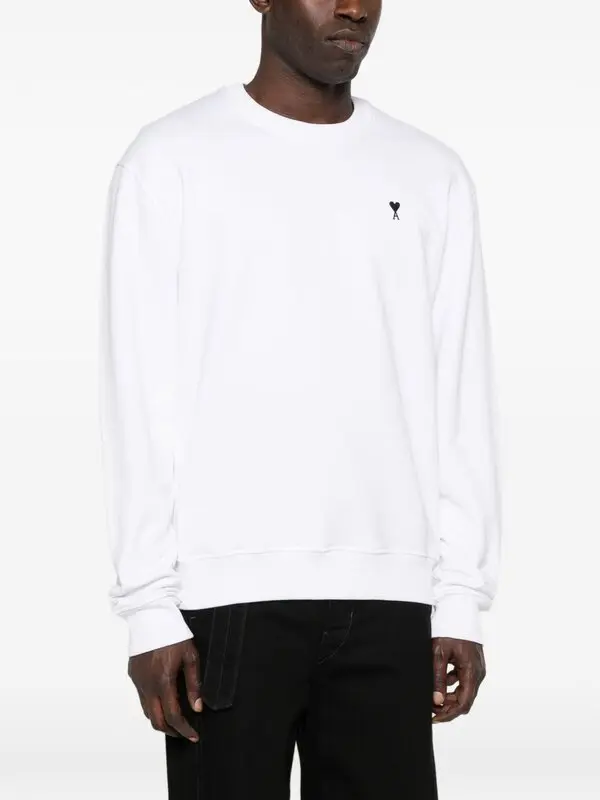 AMI Paris De Coeur Sweatshirt - White