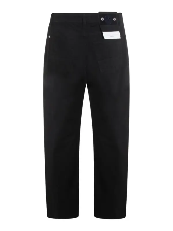 Stone Island Jeans With Logo Patch - Black