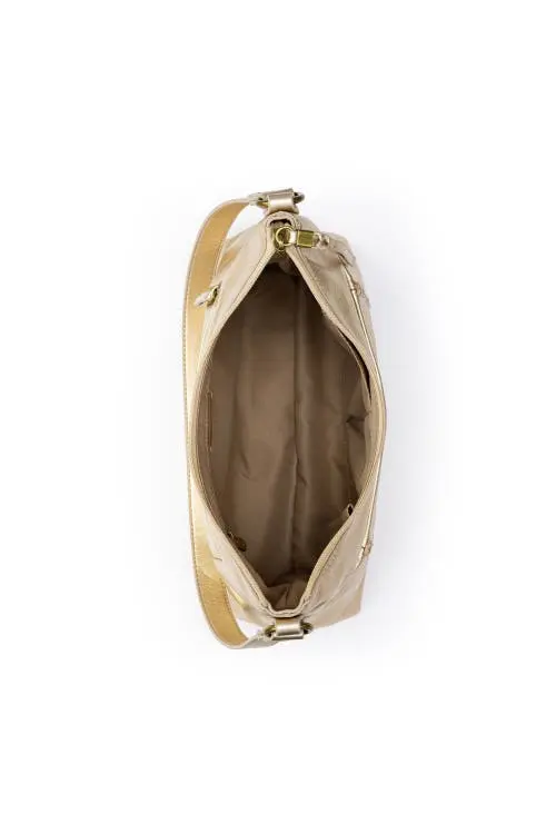 THE SAK Melrose Leather Shoulder Bag - Light Gold