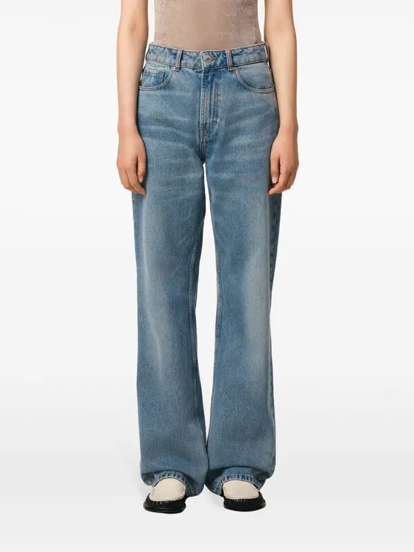 AMI Paris Large Fit Denim Jeans - Sky Blue