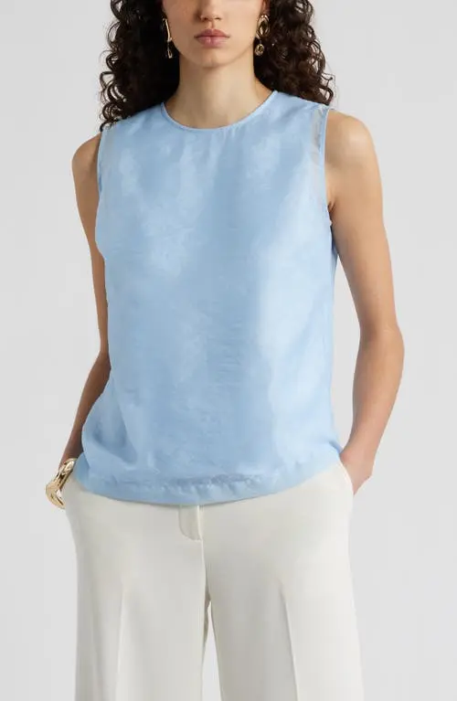 Nordstrom Sleeveless Organza Shell Top - Blue Floaty