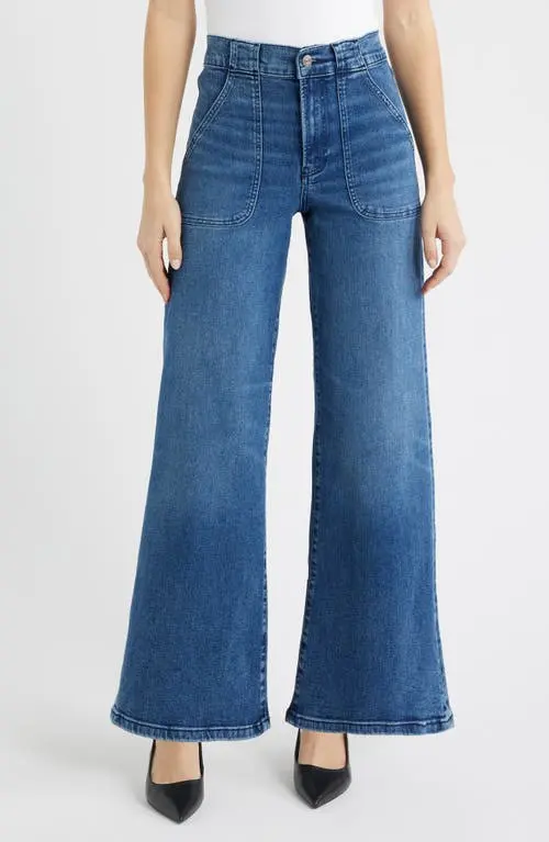 FRAME Modern Pocket High-waist Wide-leg Jeans