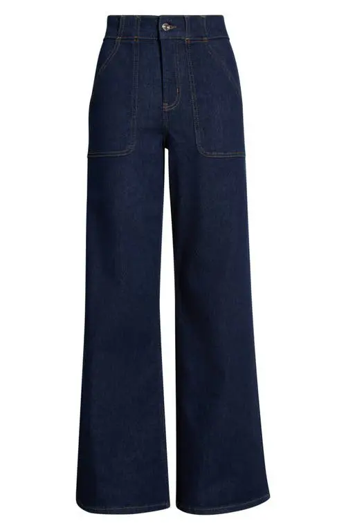 FRAME Modern Pocket High Waist Wide Leg Jeans - Rinse