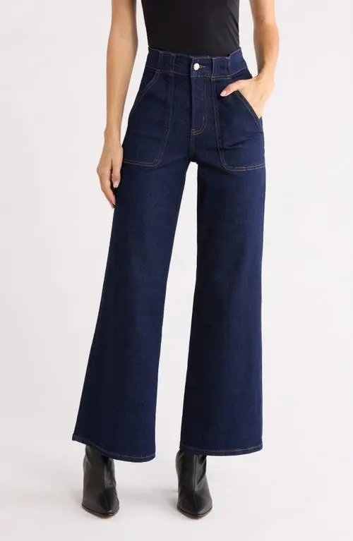 FRAME Modern Pocket High-waist Wide-leg Jeans - Rinse