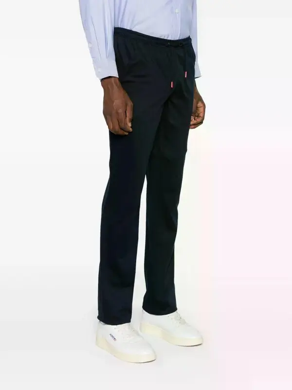 Kiton Drawstring-waist Straight-leg Trousers