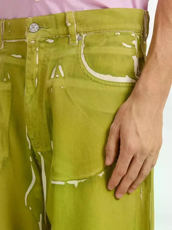 Marni Five-pocket Printed Trousers - Green