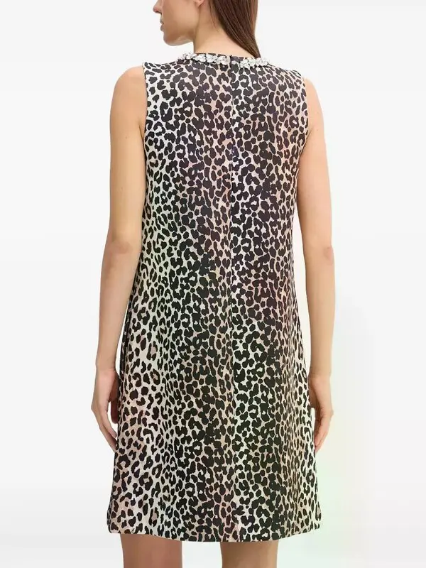 OUI Embellished Animal Print Mini Dress