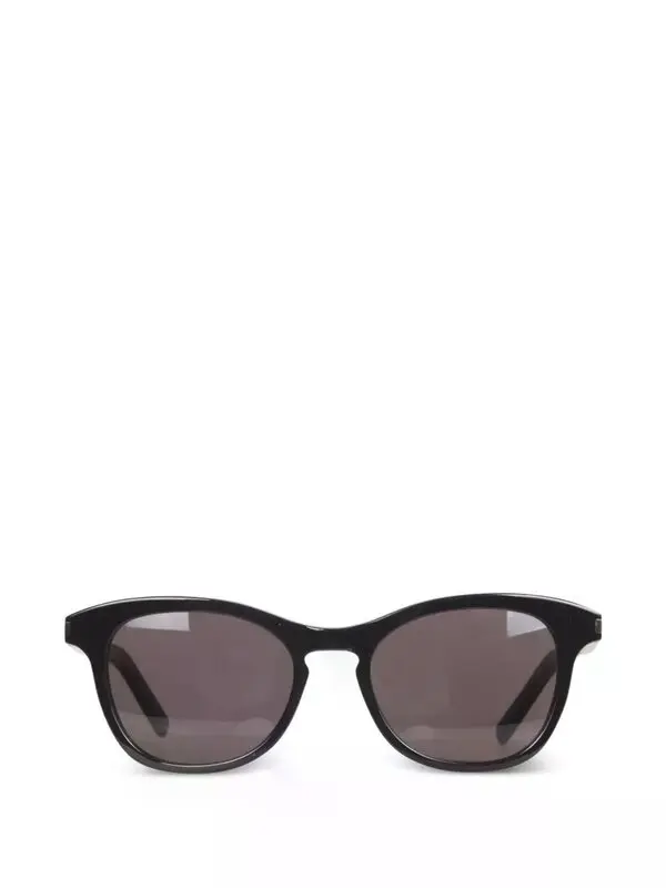 Saint Laurent Tinted Round Frame Sunglasses - Black