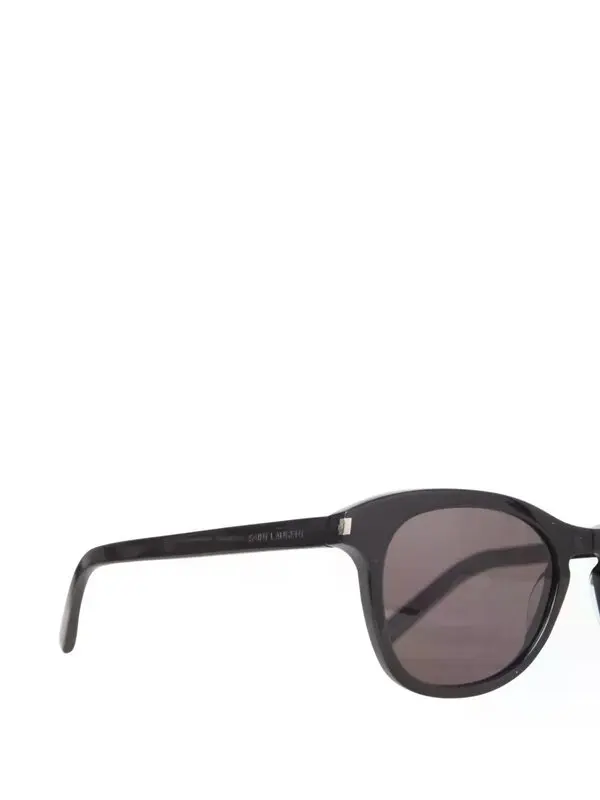 Saint Laurent Tinted Round Frame Sunglasses - Black