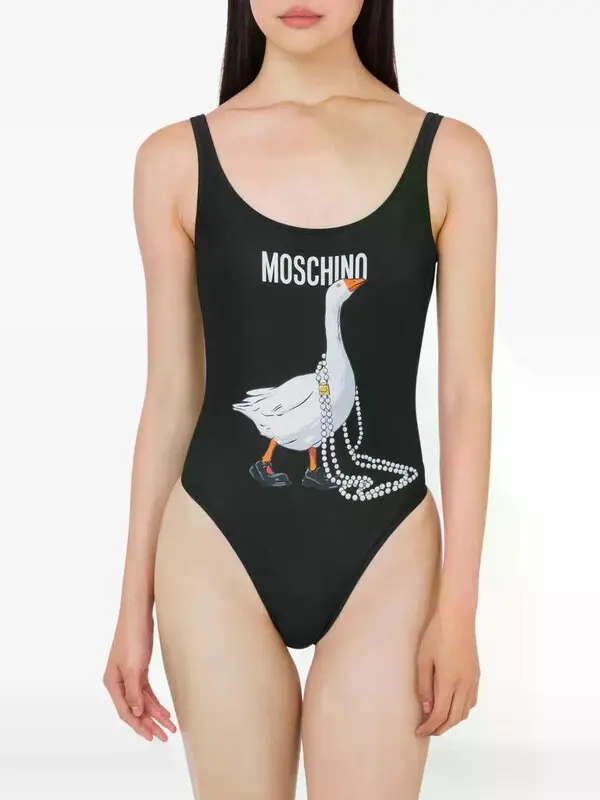 Moschino Goose Lycra One-piece Swimsuit