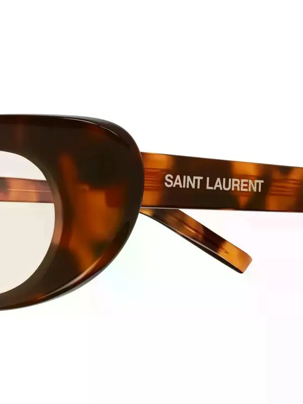Saint Laurent Oval-frame Sunglasses - Brown