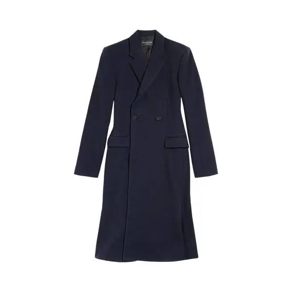 Balenciaga Godet Midi Coat - Blue