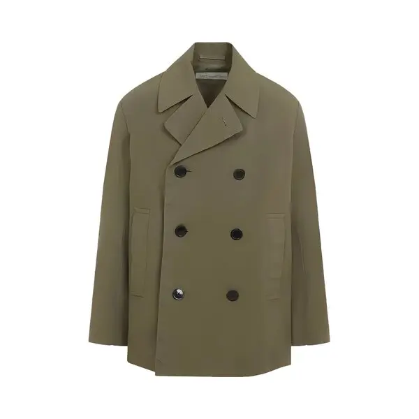 Dries Van Noten Oversized Double-breasted Cropped Coat