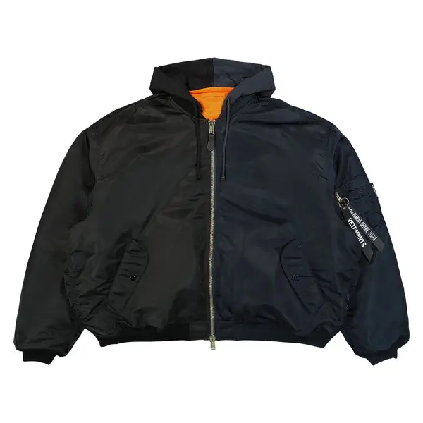 Vetements Split Hooded Bomber Jacket