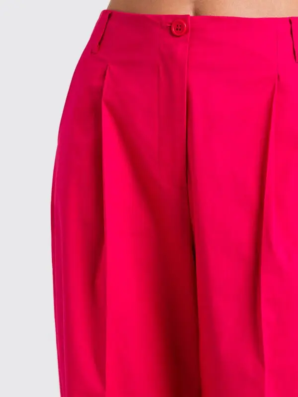 TWINSET Straight Leg Stretch Cotton Trousers