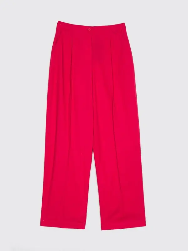 TWINSET Straight Leg Stretch Cotton Trousers