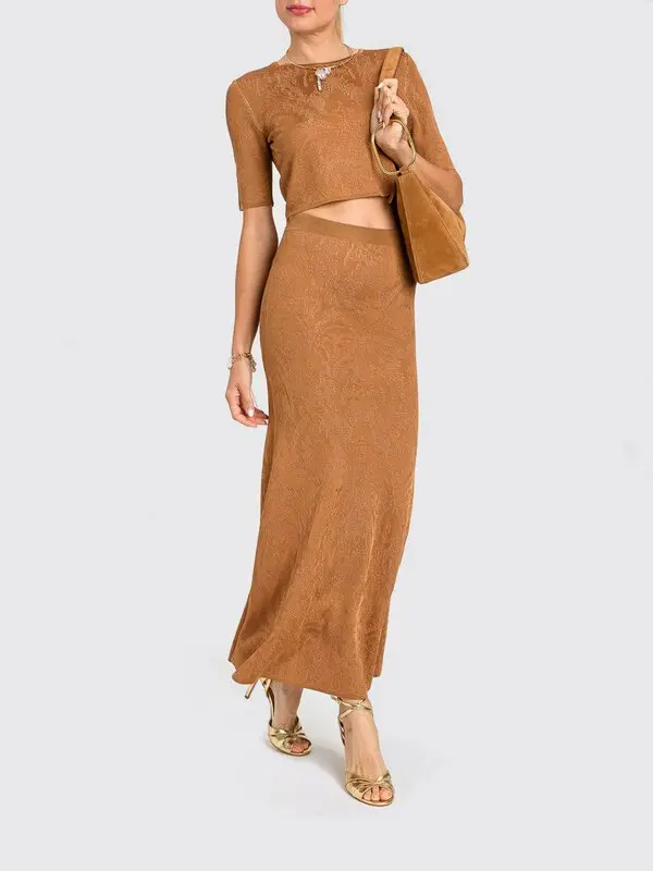 TWINSET Midi Skirt In Viscose Blend