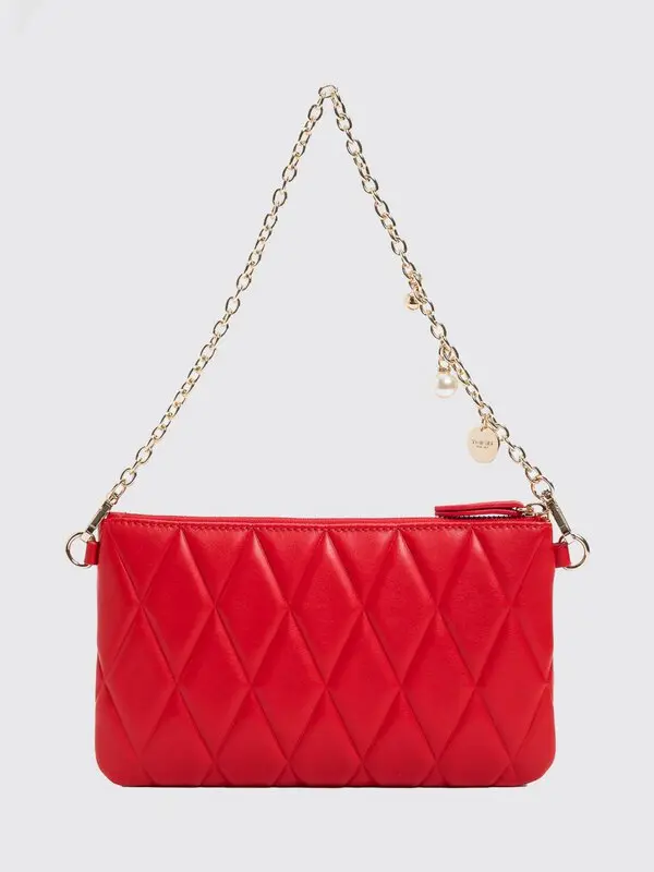 TWINSET Quilted Shoulder Bag With Chain Strap And Pearl Detail