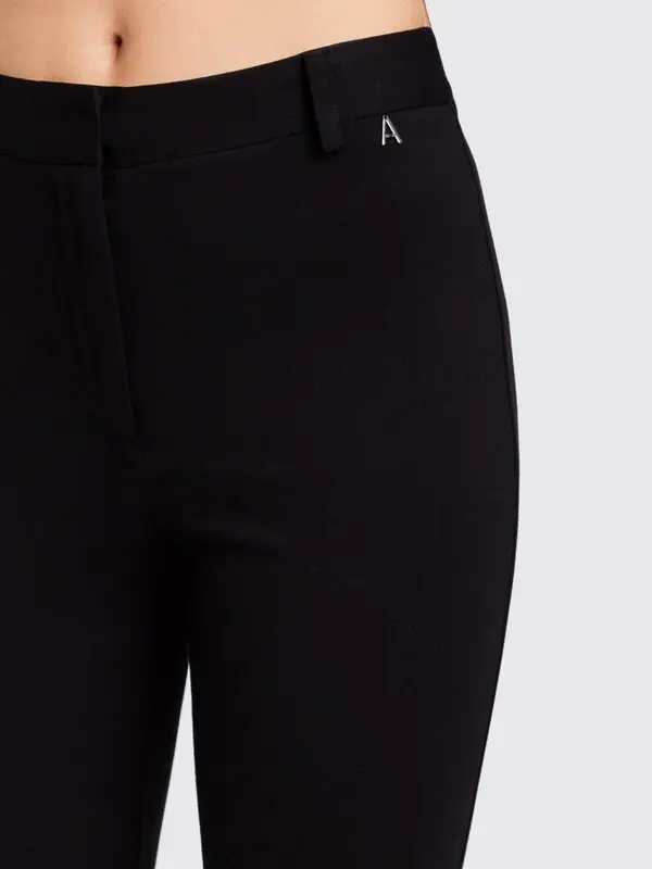 TWINSET Flared Stretch Viscose Blend Trousers