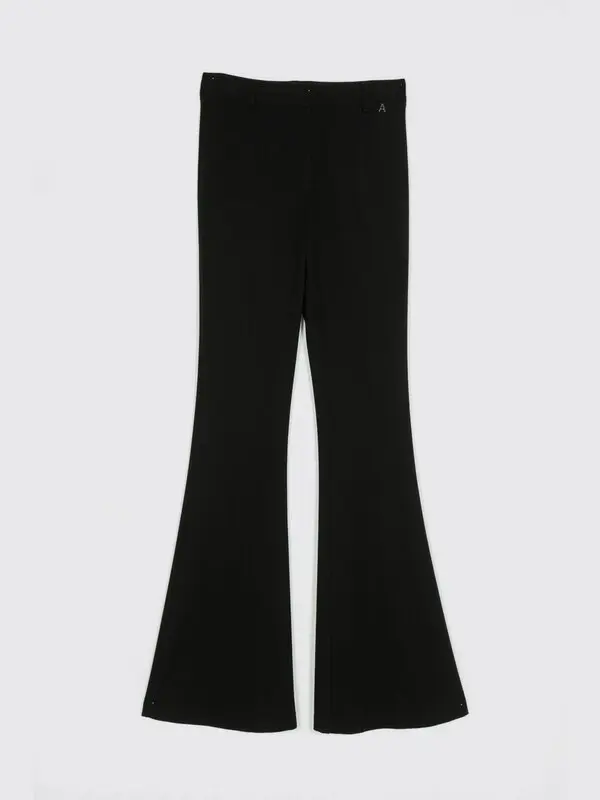 TWINSET Flared Stretch Viscose Blend Trousers