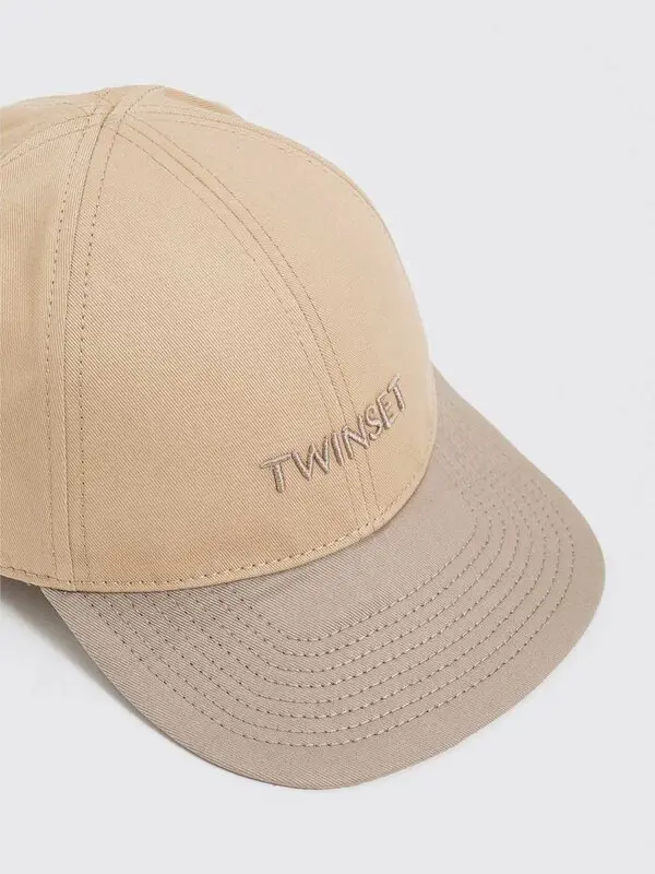 TWINSET Cotton Baseball Cap With Embroidered Logo