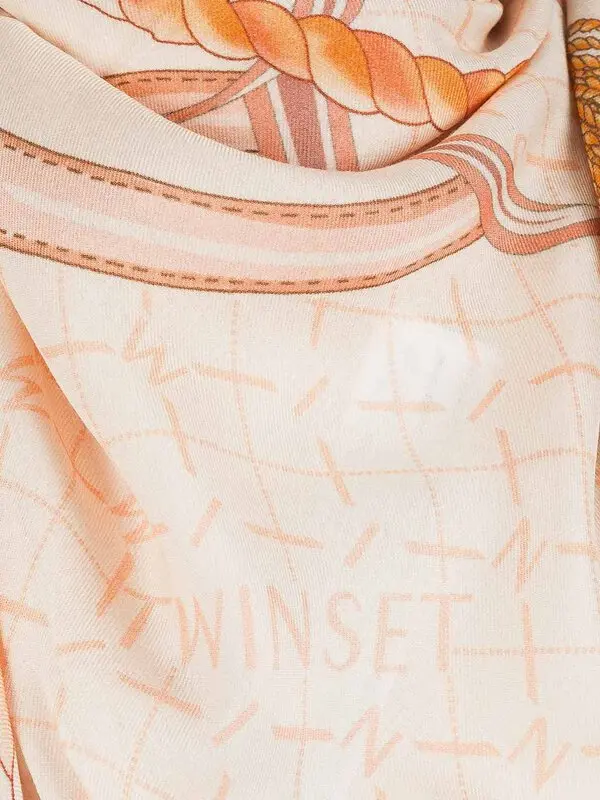TWINSET Viscose Scarf With Chain Print