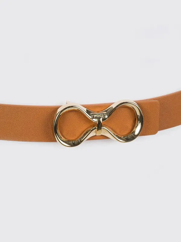 TWINSET Infinity Leather Belt - Peach
