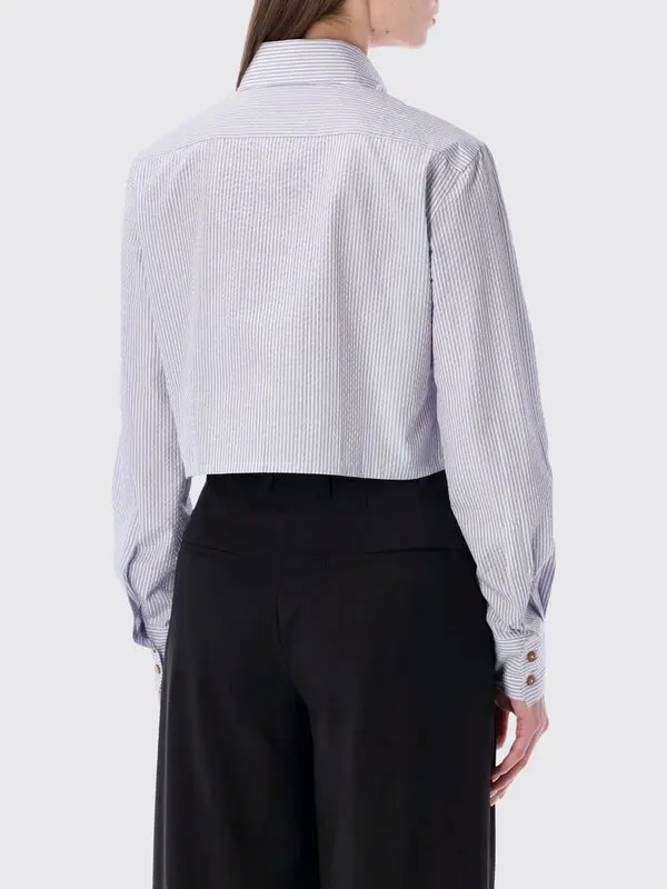 VIVIENNE WESTWOOD Striped Shirt With Cut-out Detail - White