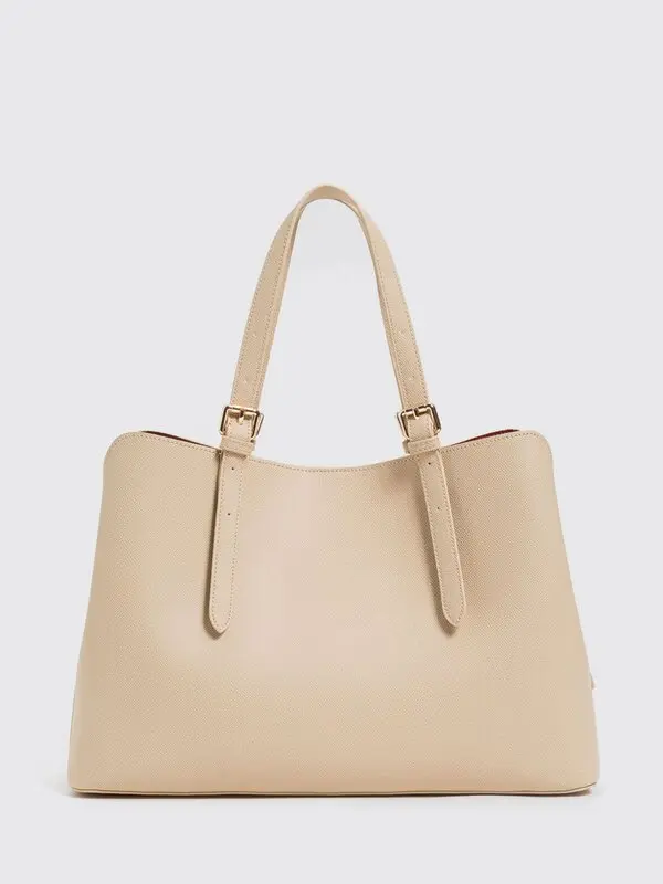 TWINSET Grained Synthetic Leather Shoulder Bag - Sand