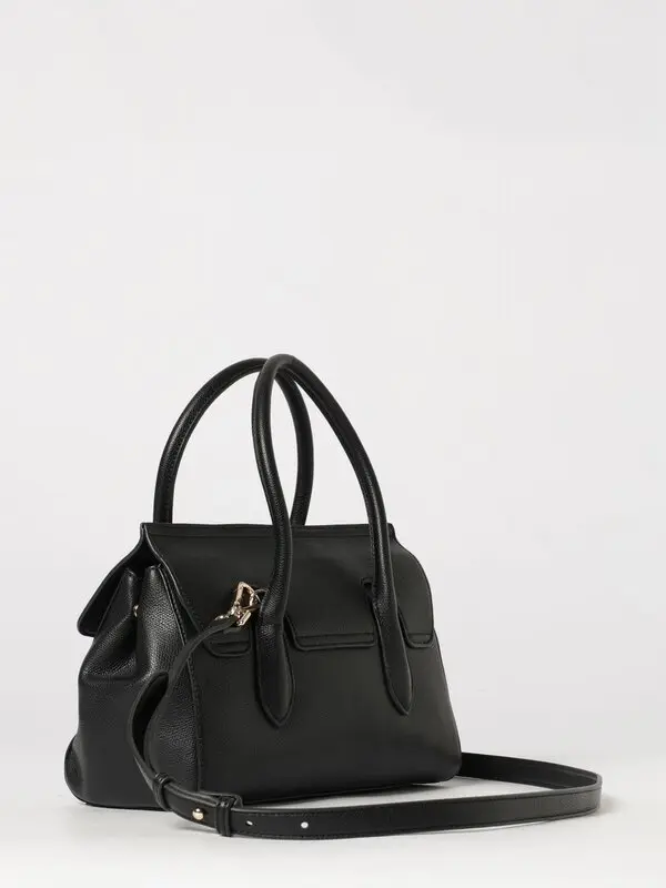 TWINSET Grained Faux Leather Top Handle Bag - Black