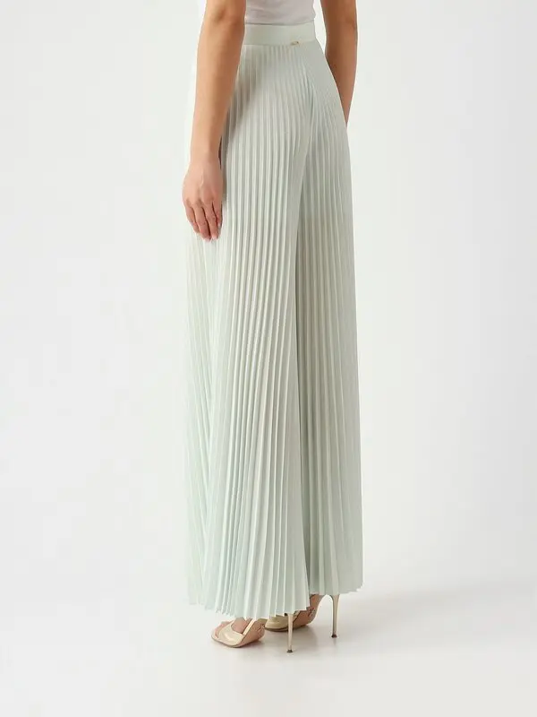 TWINSET Pleated Crêpe Trousers - Blue