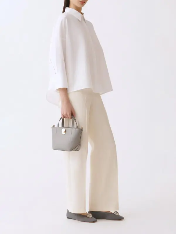 Fabiana Filippi Wide Leg Stretch Cotton Trousers