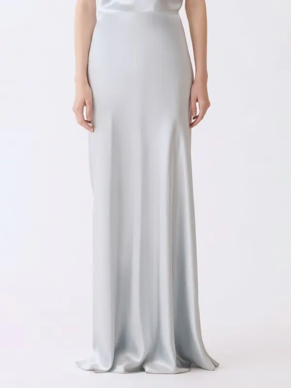 Fabiana Filippi Long Satin Skirt - Water