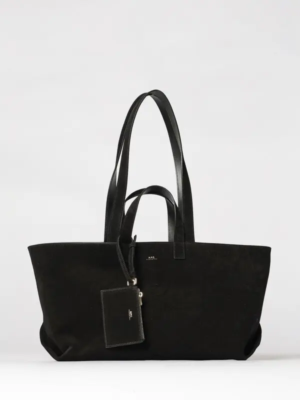 A.p.c. Suede Large Drummer Bag - Black