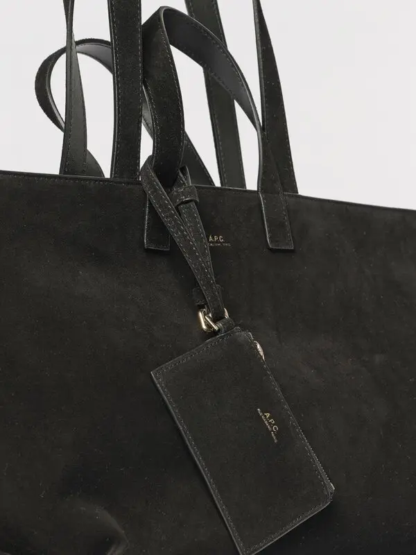 A.p.c. Suede Large Drummer Bag - Black